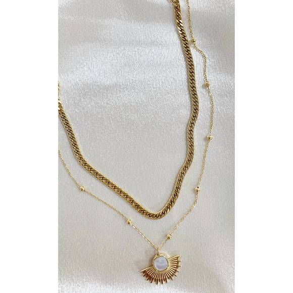 Bracha | Jewelry | New Bracha Blaze Layer Necklace In Gold | Poshmark